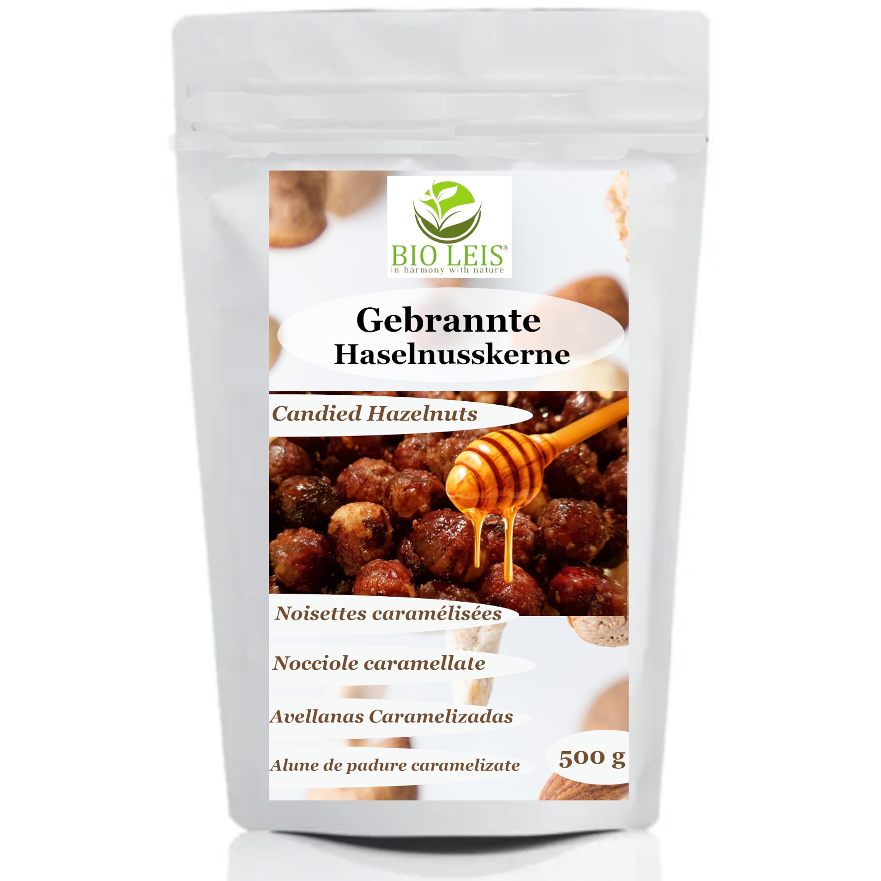 Alune de padure caramelizate 500g, cu miere si zahar, Bio Leis - eMAG.ro