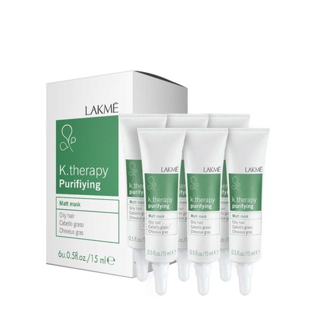 Fiole pentru scalp gras, Lakme K.Therapy, Purifying matt mask, 6x15ml - eMAG.ro