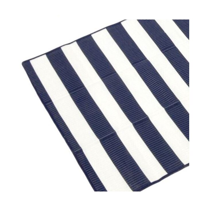 Rogojina de plaja Stuffix®, alb/albastra, cu geanta si pernita pentru ...