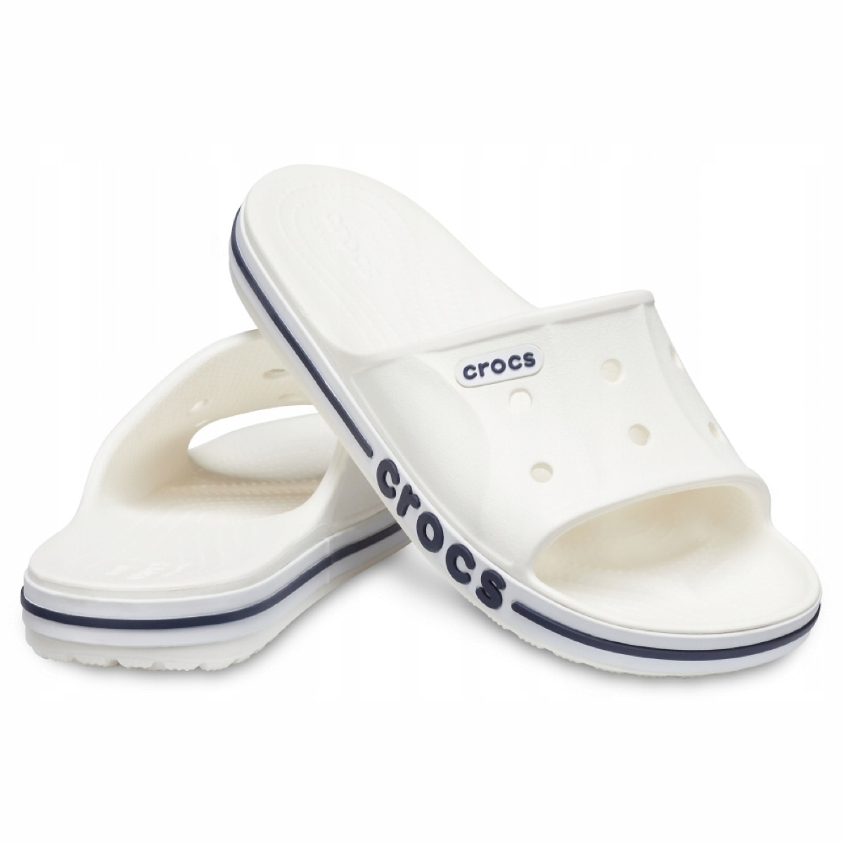 Slapi Barbati, Crocs, Bayaband Slide, Alb, 42-43 EU - eMAG.ro
