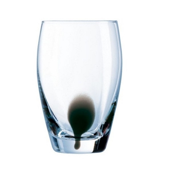 Set 4 pahare apa, Luminarc Drip Black, Sticla, 350 ml - eMAG.ro