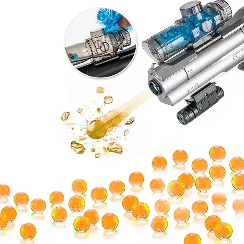 Bile de gel de apa pentru pistol si pusca 7-8mm - portocaliu 22000 bucati DFJ598MBM - eMAG.ro