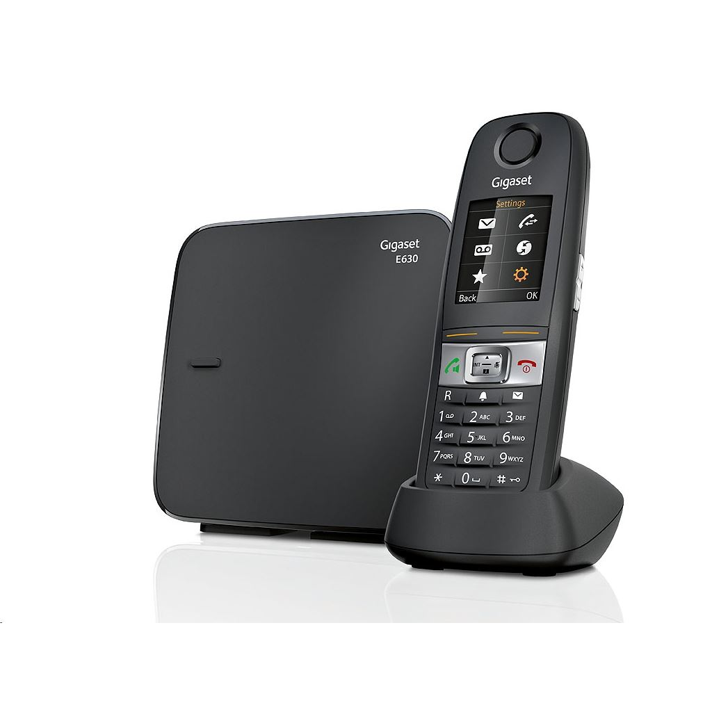 Gigaset DECT E630 vezeték nélküli telefon fekete (E630) - Vezetékes ...