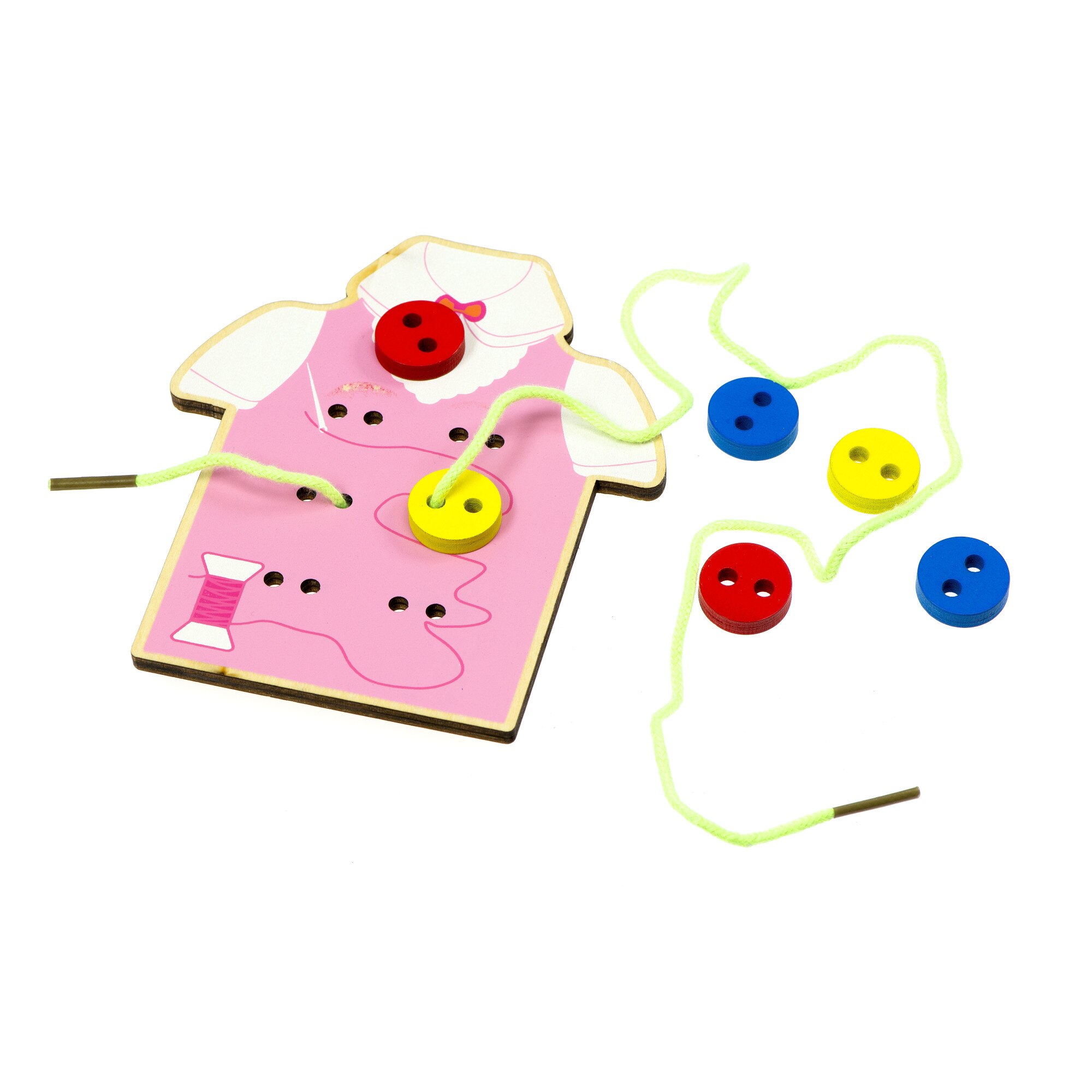 Set educativ din lemn in forma de camasuta pentru copii iMK®, invata sa ...