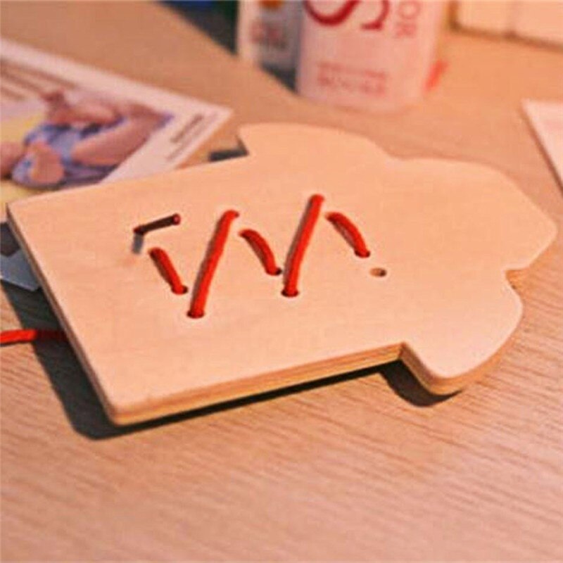 Set educativ din lemn in forma de camasuta pentru copii iMK®, invata sa ...