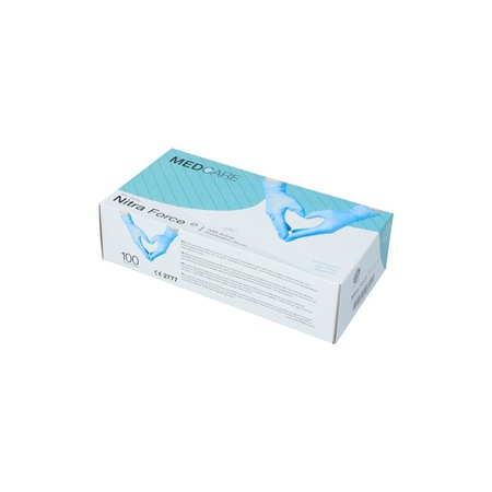 Set 100 manusi, nitril, albastre, Medcare, S - eMAG.ro