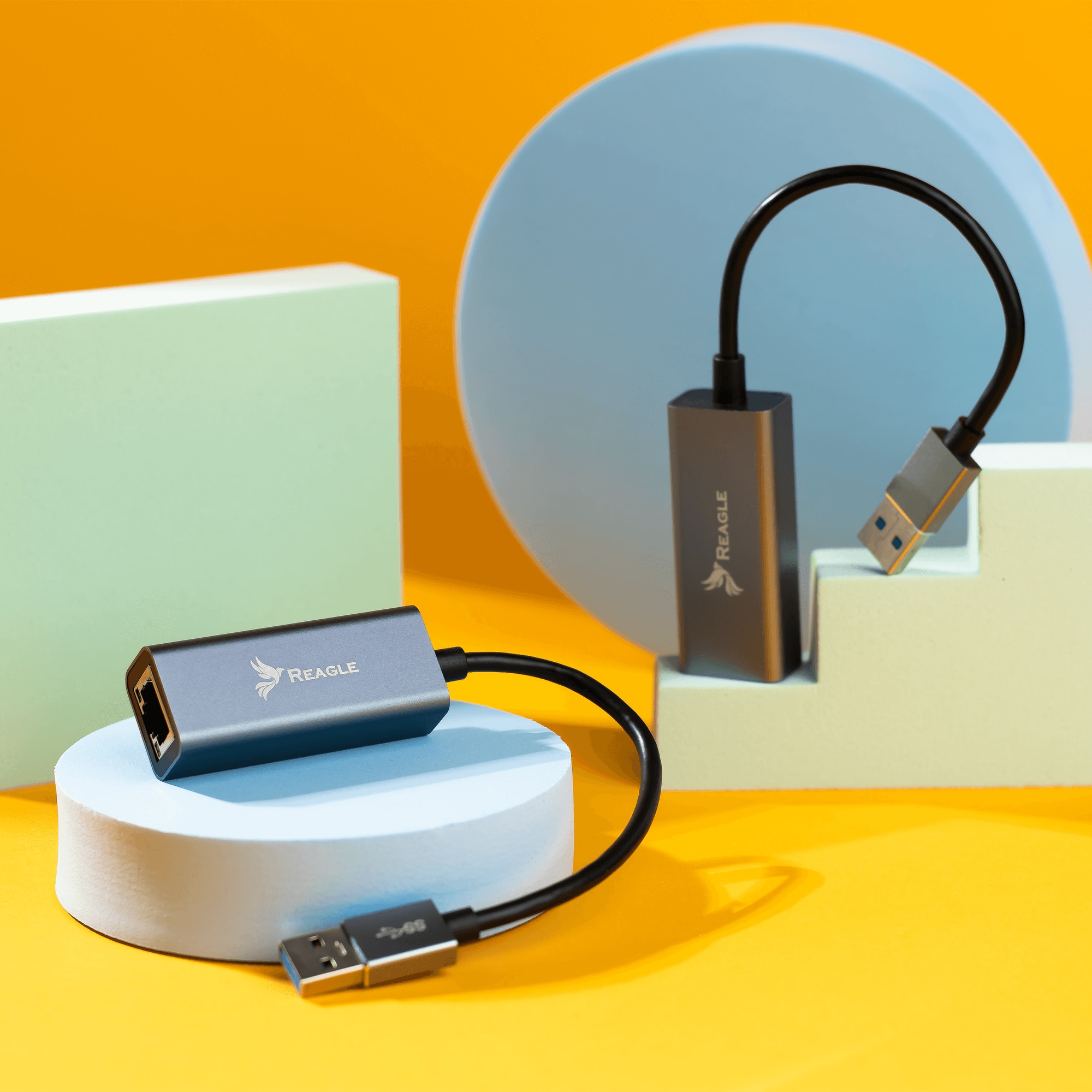 Placa de retea USB Ethernet Gigabit, Reagle USB 3.1 la RJ45, Aluminiu ...