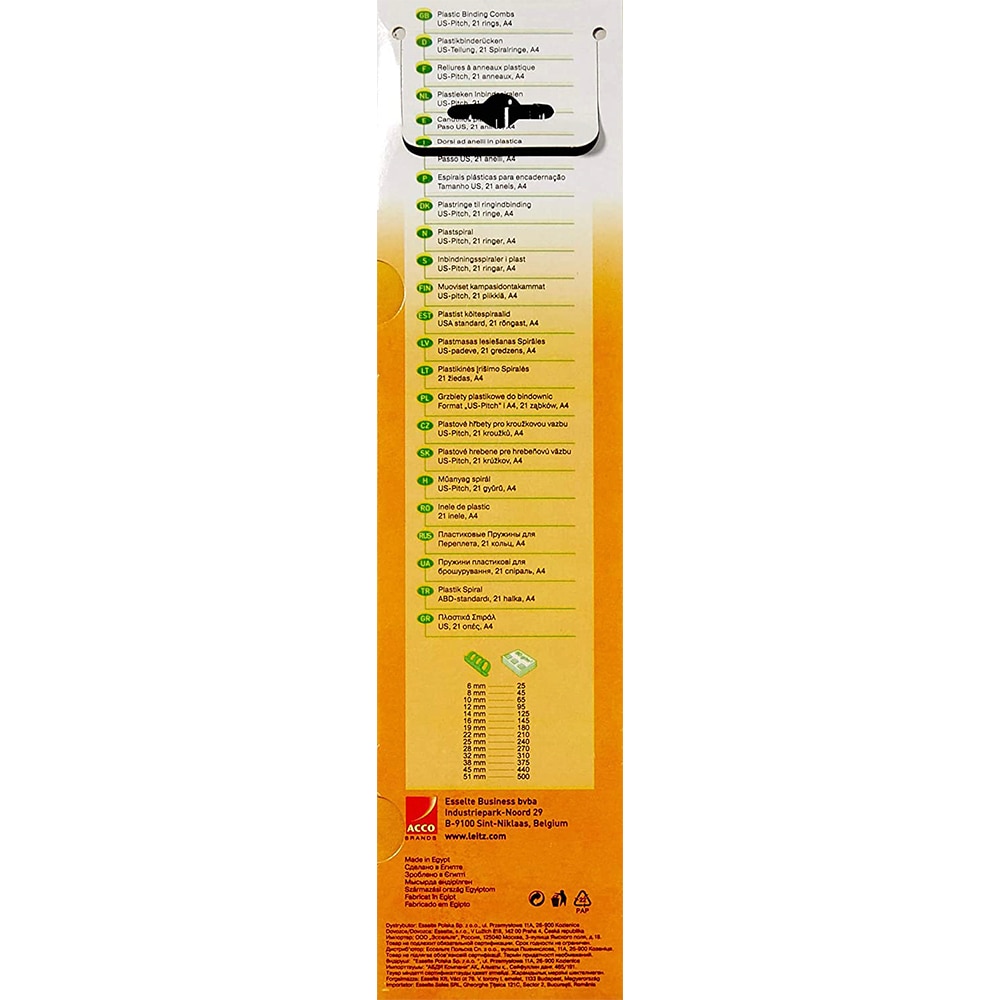 Spirale pieptene pentru legare Leitz 35042 *170240653 DC, f 10 mm, 100 ...