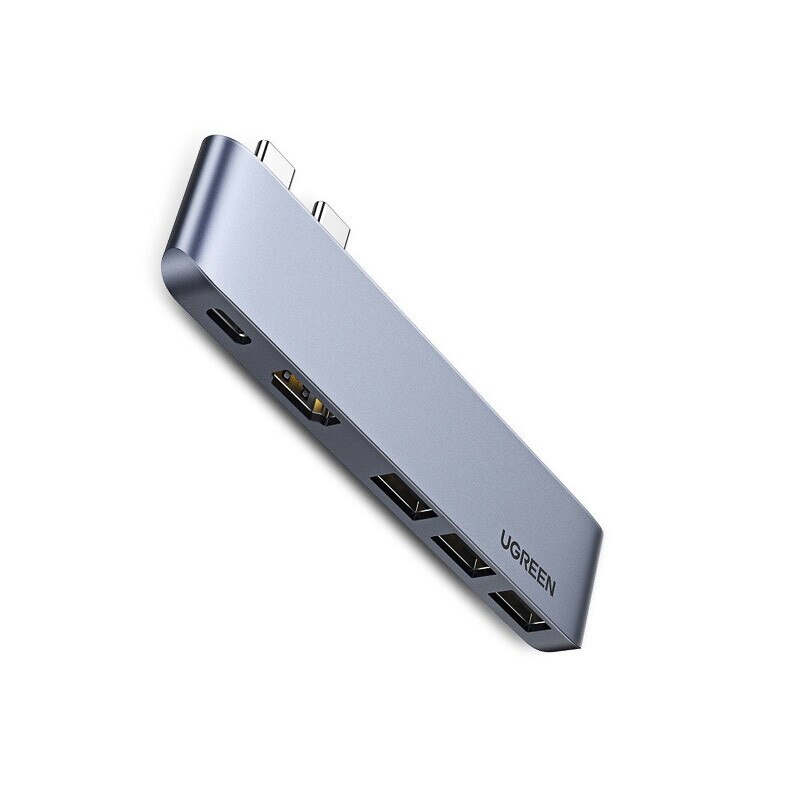 Хъб Ugreen, Multiport, 5 в 2, USB Type-C към USB 3.0, HDMI 4K 30Hz, USB ...