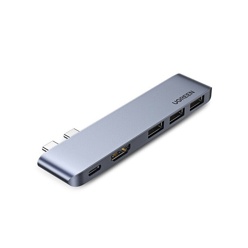 Хъб Ugreen, Multiport, 5 в 2, USB Type-C към USB 3.0, HDMI 4K 30Hz, USB ...