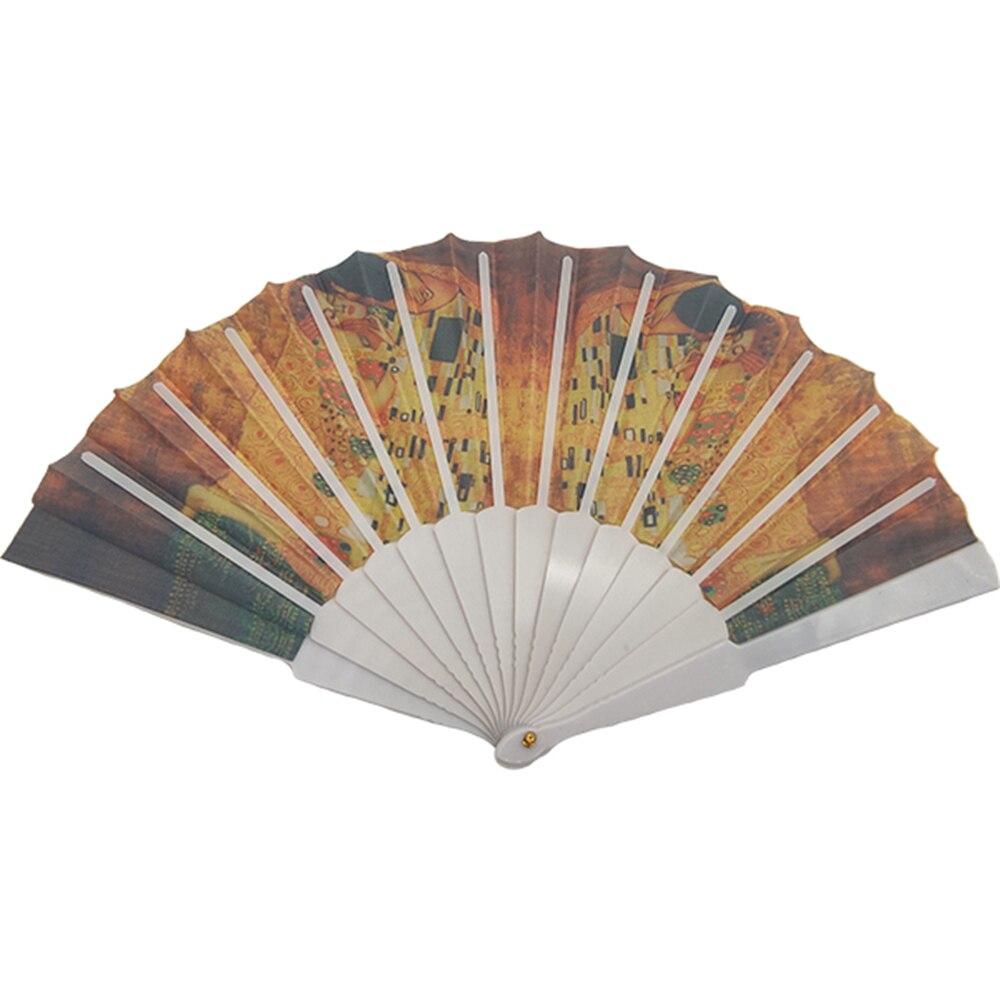 Evantai pliabil, plastic, Pictura celebra, Sarutul, Klimt, 23x2x3 cm ...