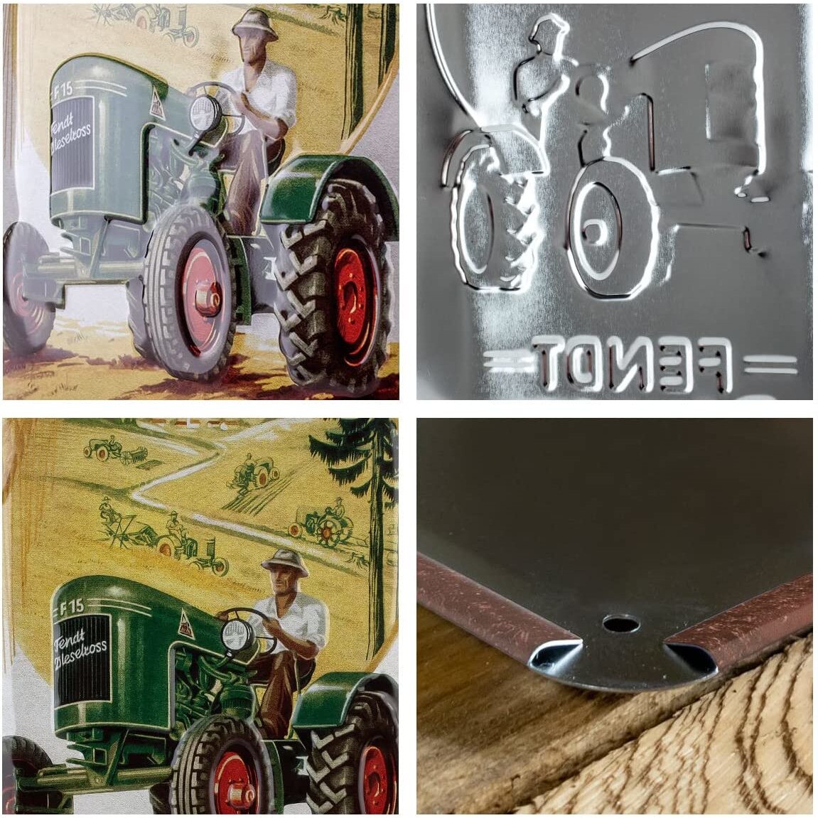 Placa decor metalica 20x30 Fendt Dieselross - eMAG.ro