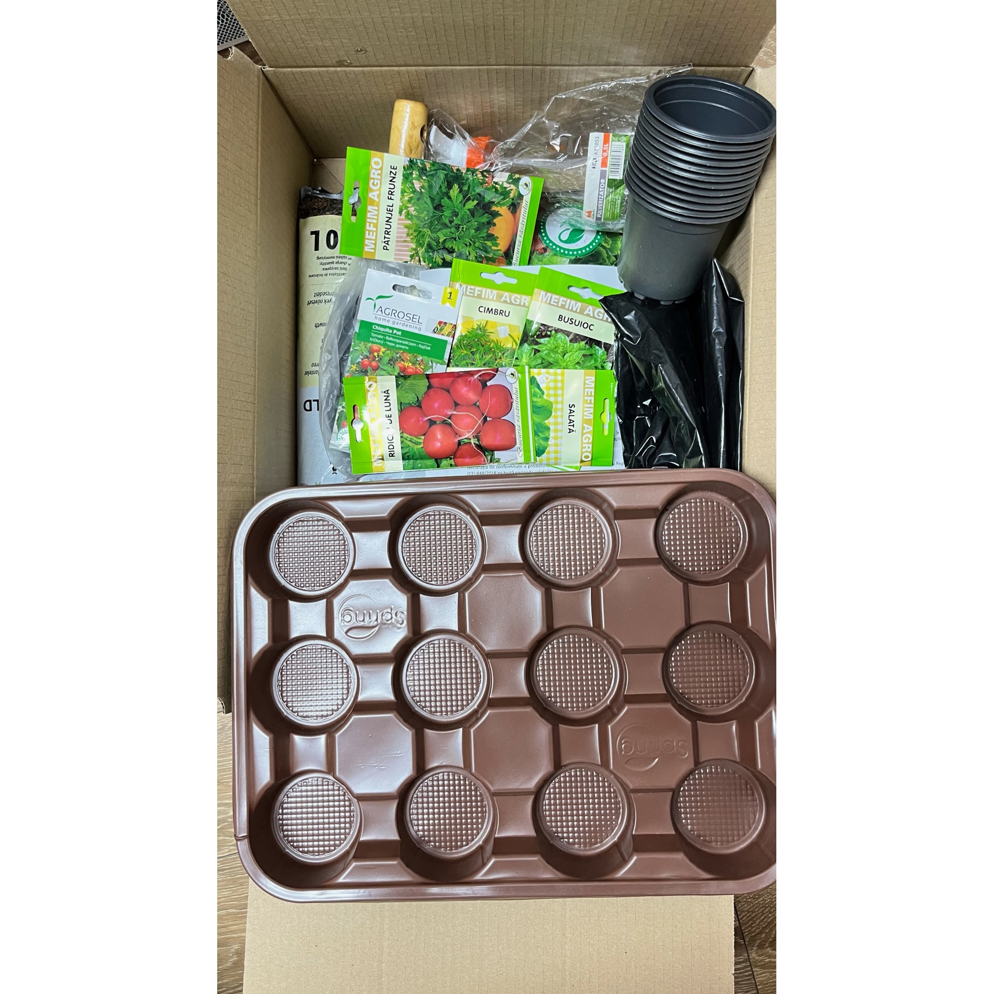 Kit plantare interactiv Agronomat, Micul Gradinar pentru copii cu 25 de ...