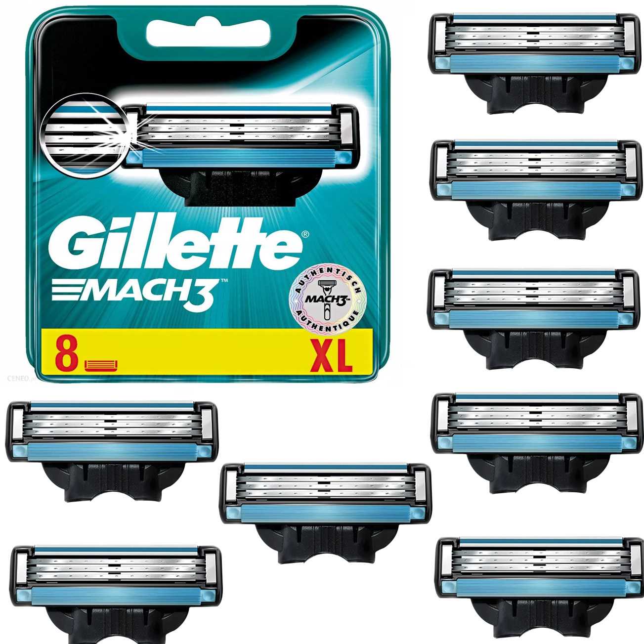 Set 8 rezerve aparat de ras Gillette Mach 3, Multicolor - eMAG.ro