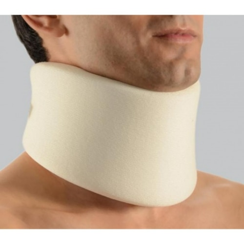 Guler cervical, Anatomic Line, Spuma/Bumbac, 8cm, Alb - eMAG.ro