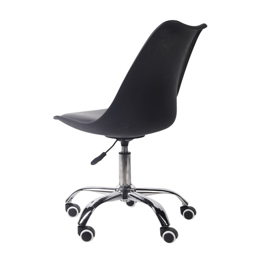 Scaun rotativ IdeallStore®, Atmosfera Rilassata, piele ecologica, negru ...