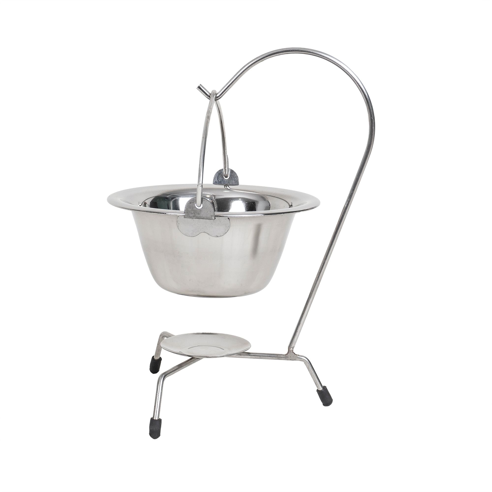 Ceaun mini, din inox, 0.8L cu suport si lingura / EXT 7228_3 - eMAG.ro