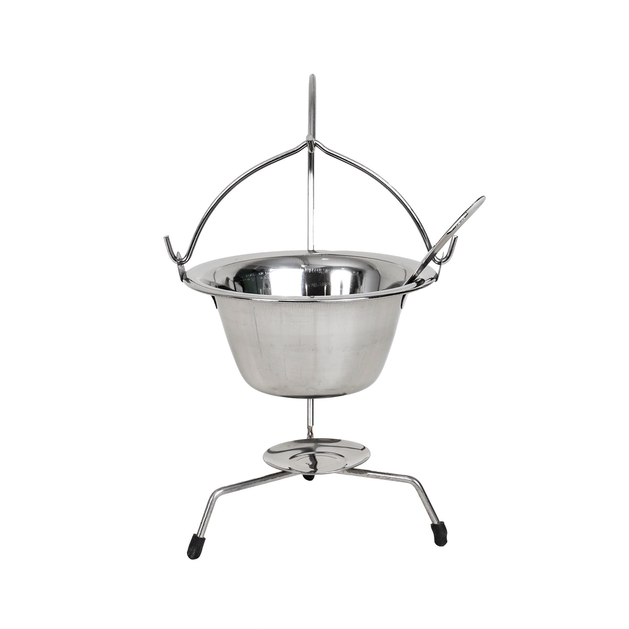 Ceaun mini, din inox, 0.8L cu suport si lingura / EXT 7228_3 - eMAG.ro