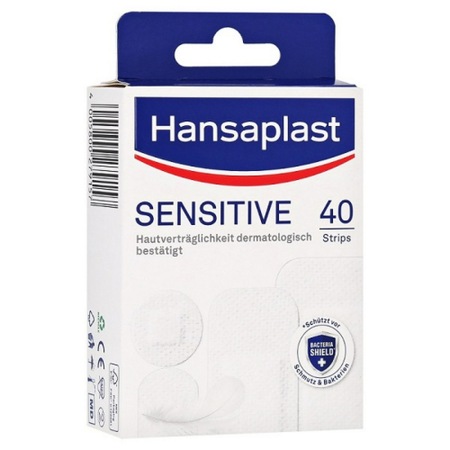 Set 40 plasturi, Hansaplast, Sensitive, Alb - eMAG.ro