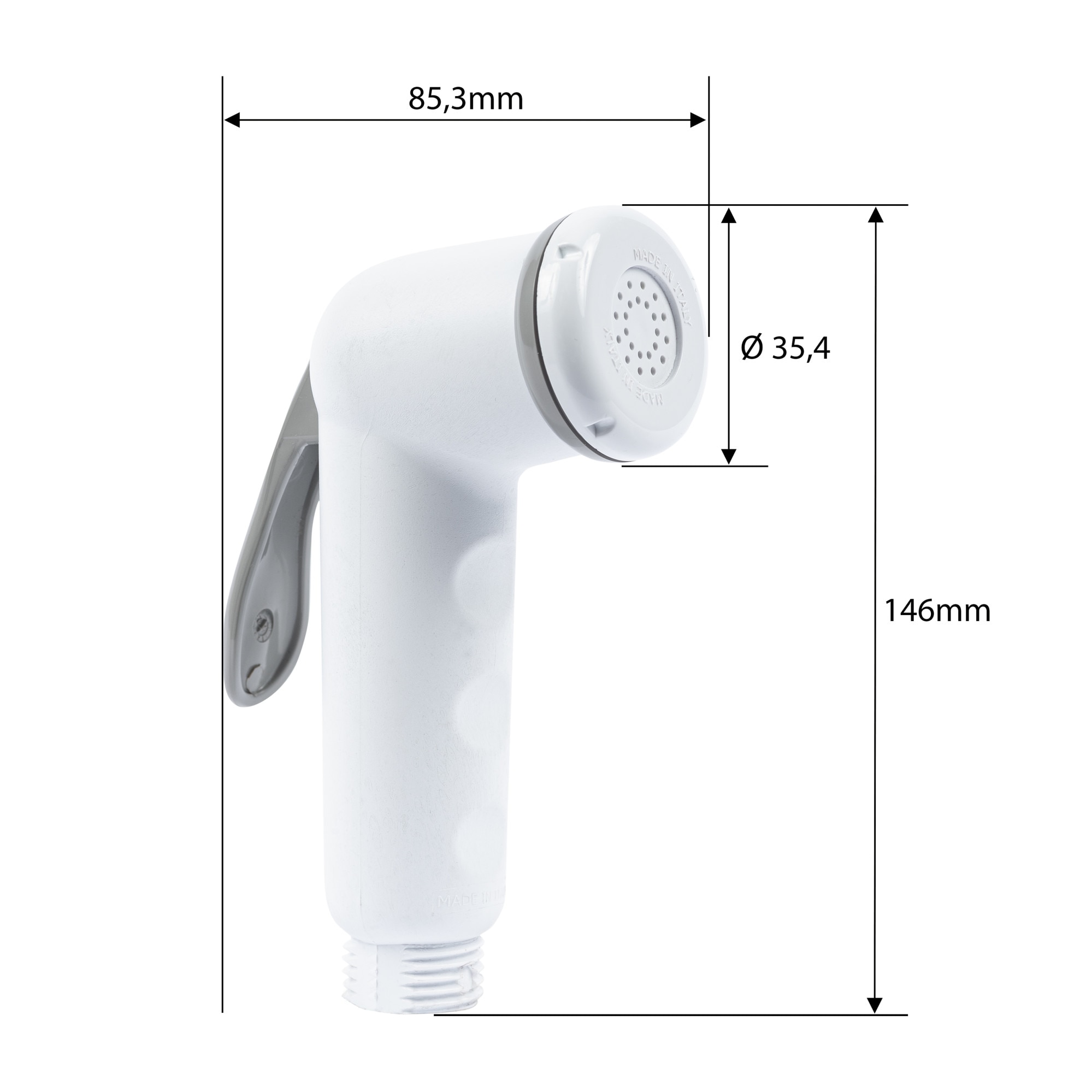 Para dus, Shattaf Alb, functie bideu pentru vasul de toaleta - eMAG.ro