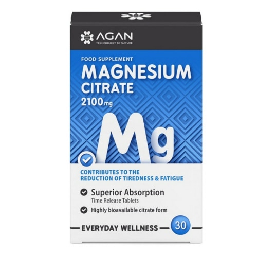 Supliment alimentar Magnesium Citrate, Agan, 2100 mg, 30 tablete - eMAG.ro