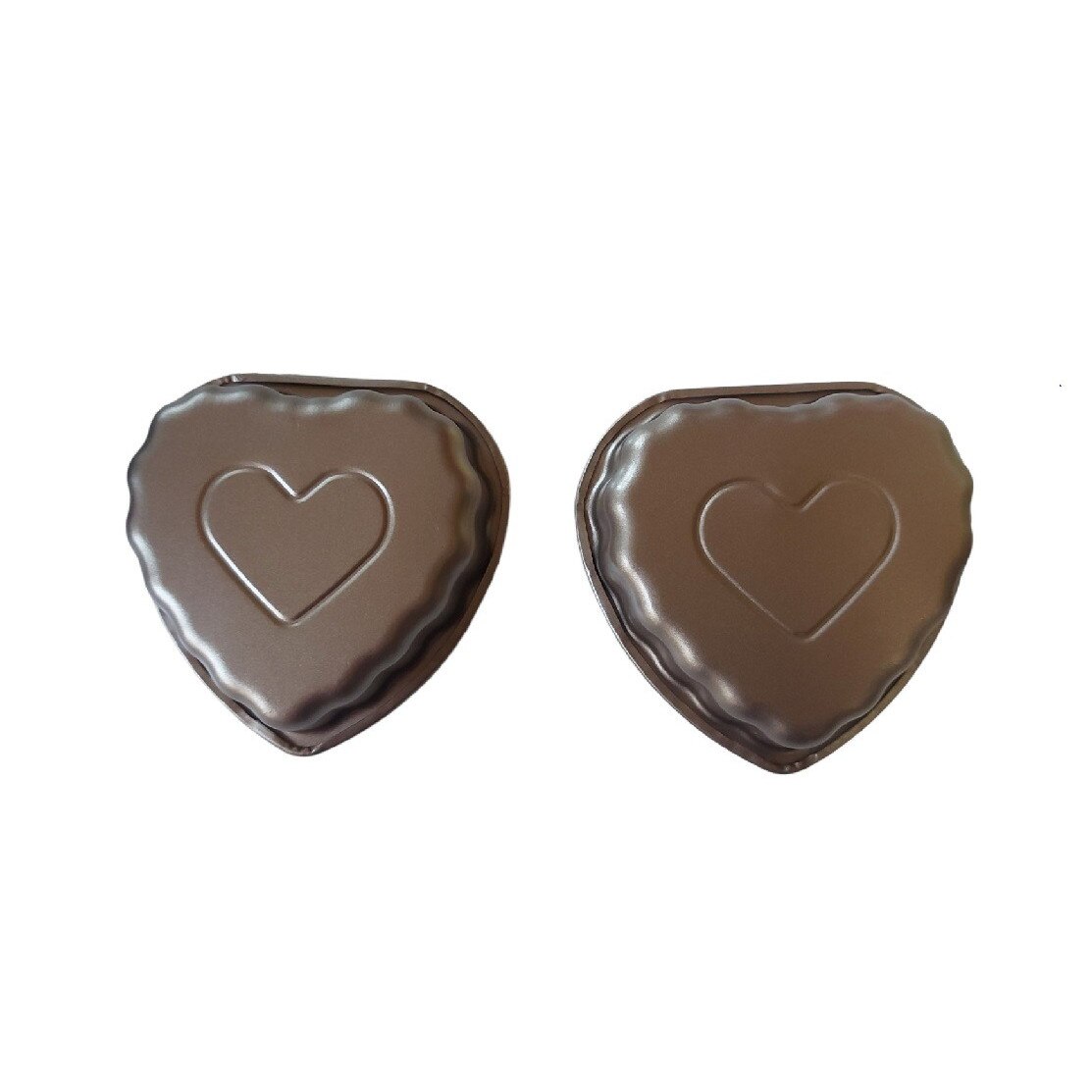 Forma pentru Tarte, Set 2 forme, Inima, Maro, 10 cm, 403COF - eMAG.ro