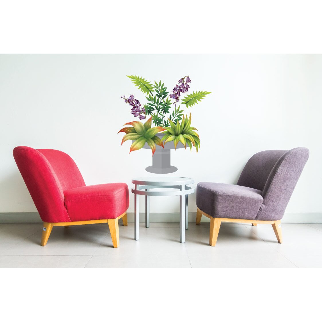 Sticker decorativ Flori in ghiveci 50x70cm - eMAG.ro