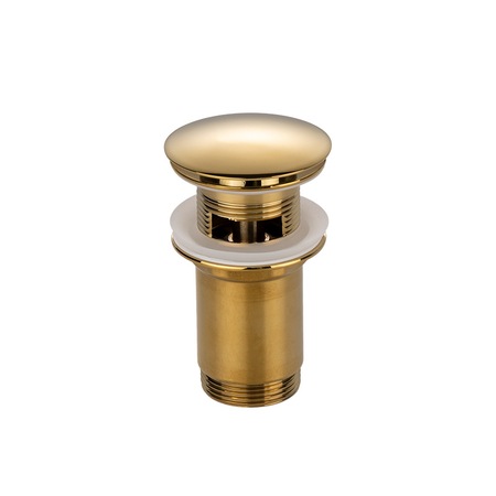 Ventil lavoar, click-clack, cu preaplin, auriu, alama, 1 1/4" - eMAG.ro