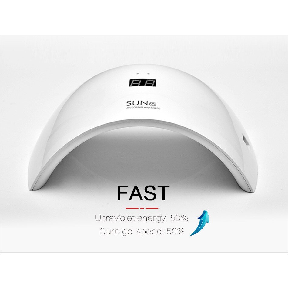Комбинирана лампа за маникюр и педикюр SUN9, Бял, UV LED, 24W, 15 диода ...