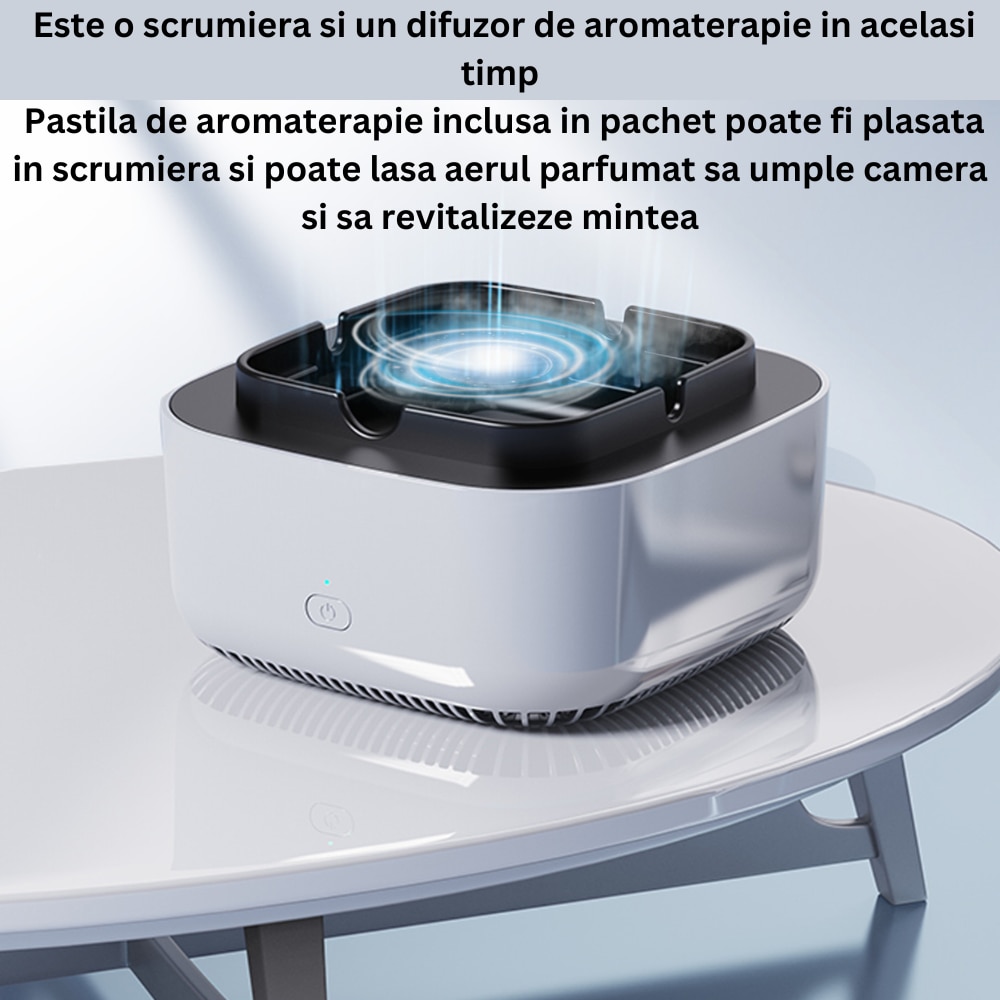 Scrumiera electrica cu purificator de aer incorporat, Pastila de ...