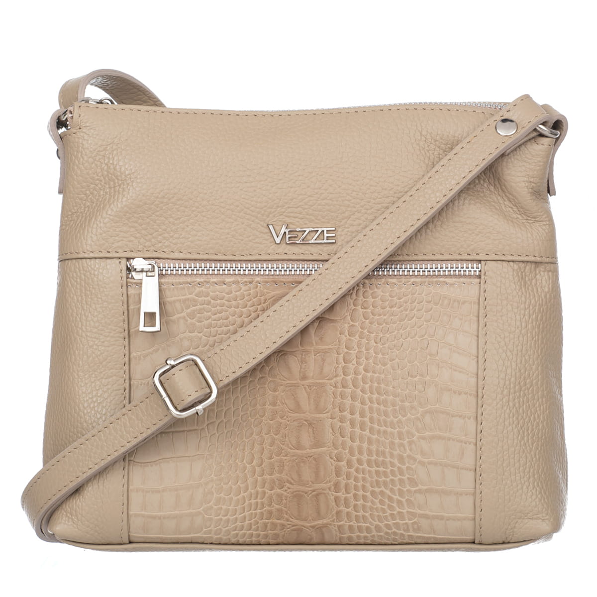 Geanta dama Selvaggia, Vezze, Piele naturala, Bej - eMAG.ro