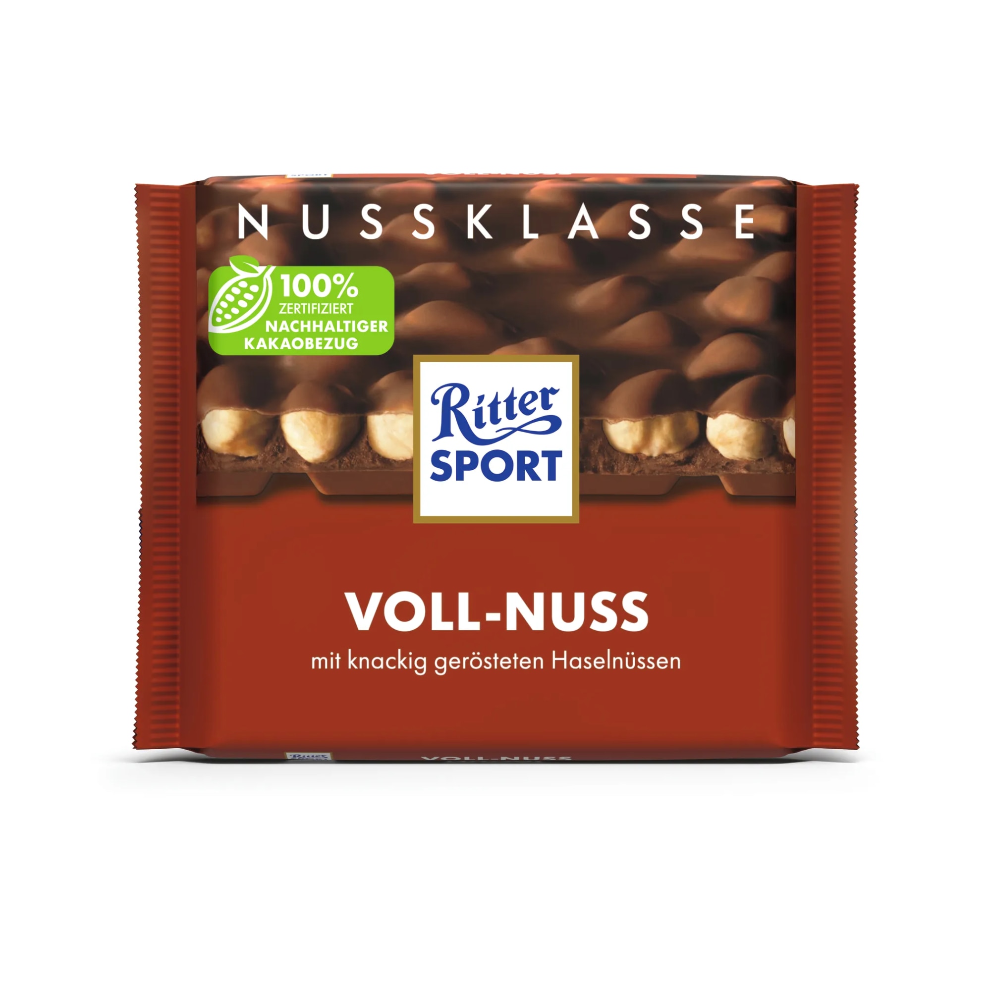 Pachet 5 x Ciocolata cu alune/lapte Voll-Nuss, Ritter Sport, 100 g ...