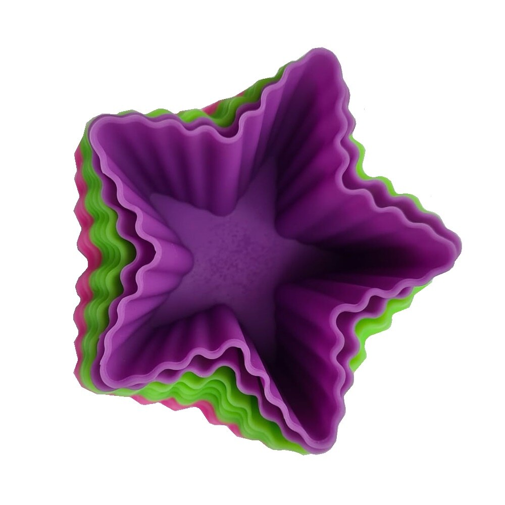 Set 12 forme din silicon sub forma de Stea pentru Savarine, Tarte ...