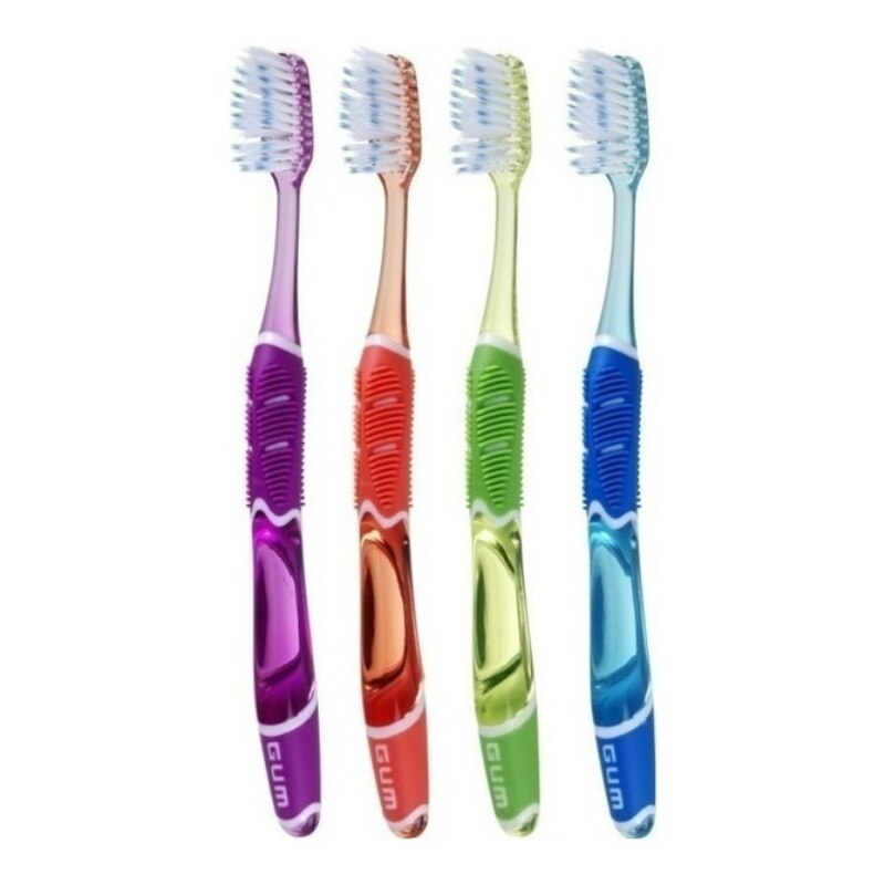 Periuta de dinti GUM Technique Pro, moale, compacta, 525, 4 culori ...