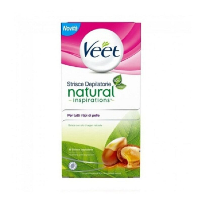 Benzi de ceara cu ulei de argan, Veet, Pentru corp si picioare, 16 ...