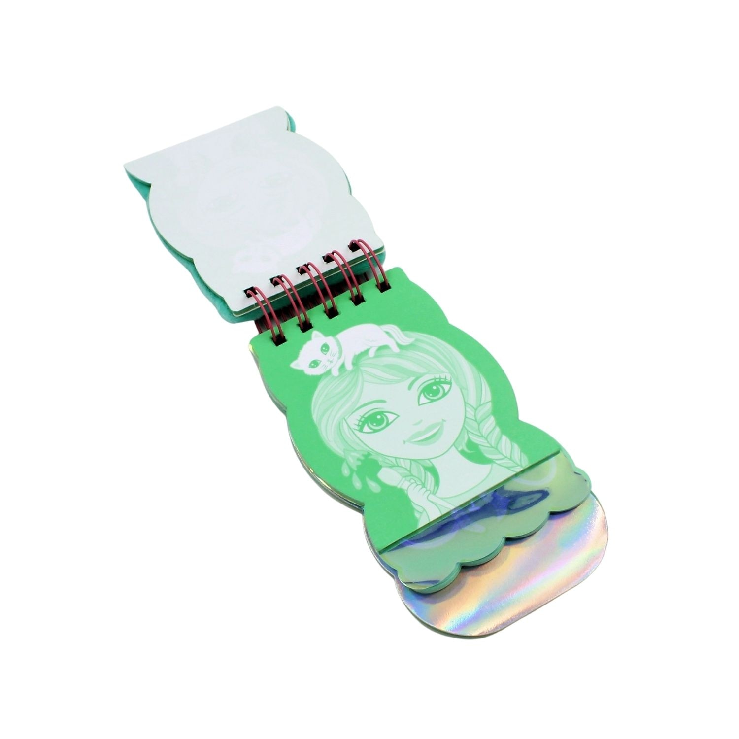 Carnetel verde 3D Fetita cu pisicuta 120 pagini - eMAG.ro