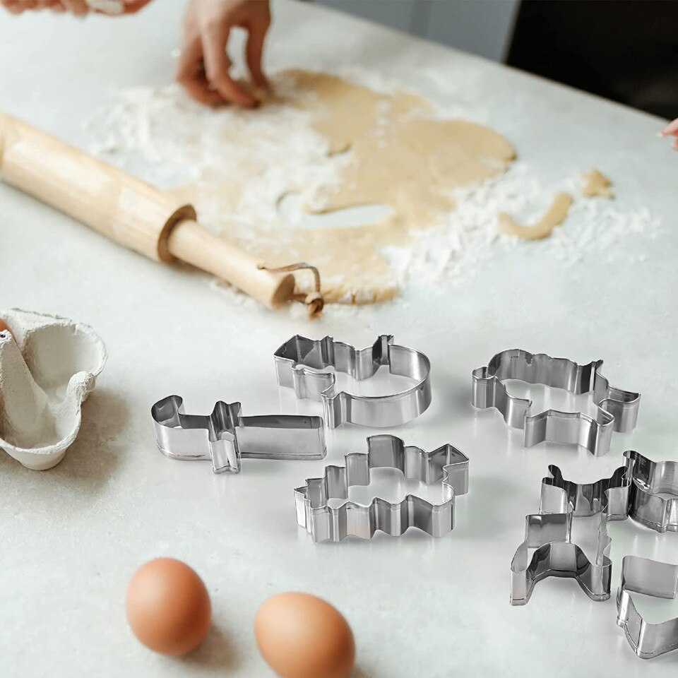Set de 8 forme pentru prajituri Cieex, otel inoxidabil, argintiu - eMAG.ro