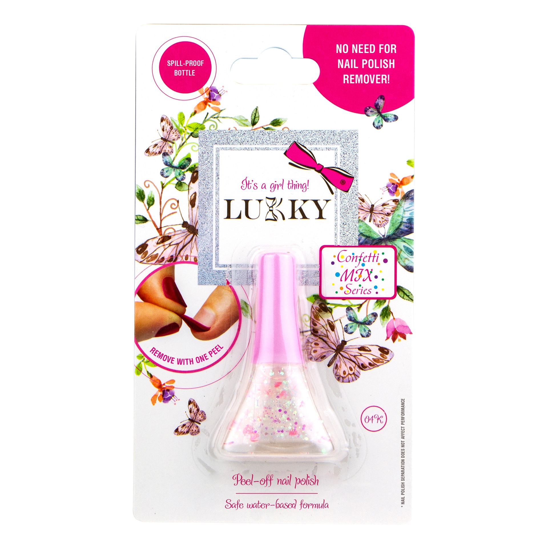 Oja pentru copii Lukky cu confetti, Gold Pearl cu inimioare, 16749 ...