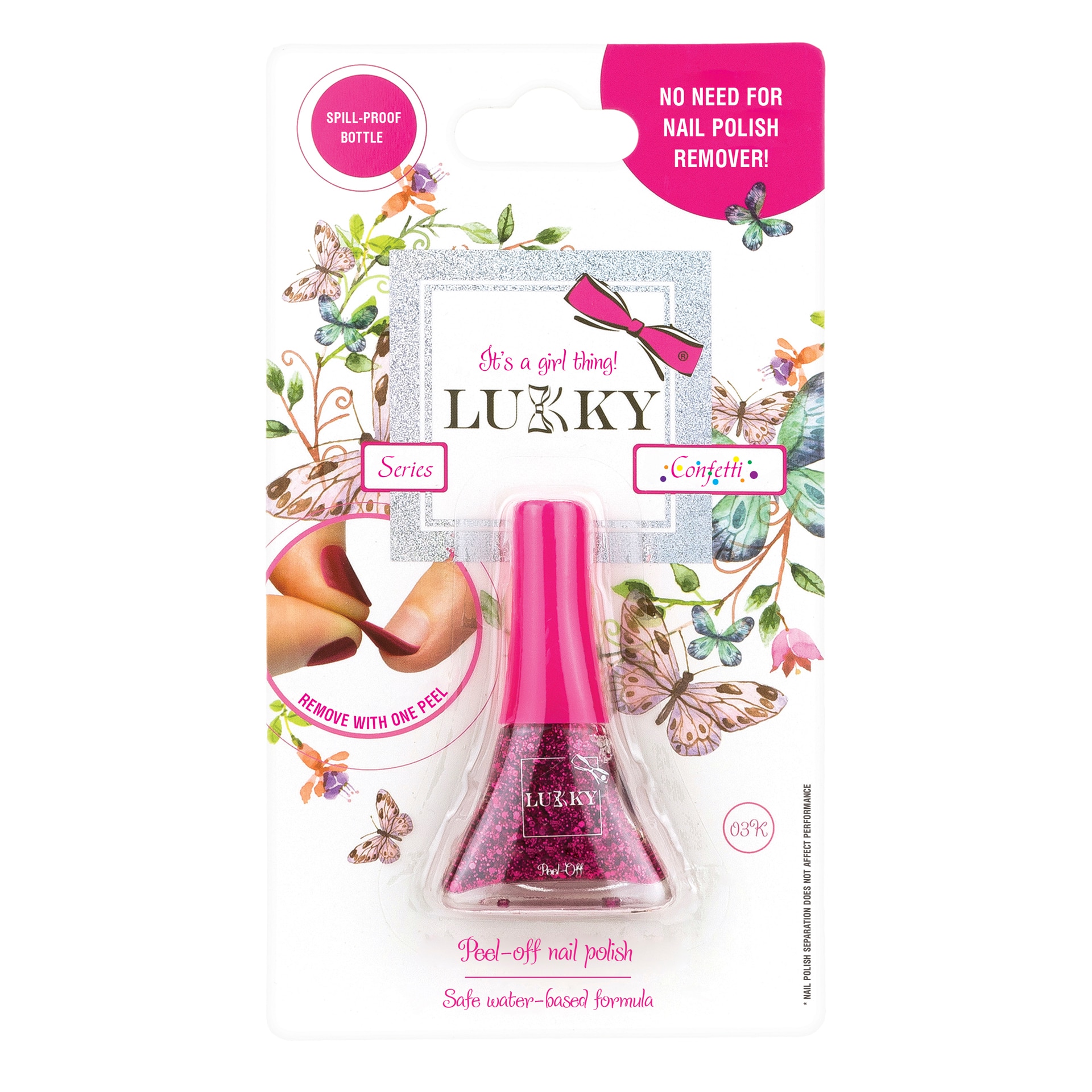 Oja pentru copii Lukky cu confetti, Fuchsia, 1 bucata, 14130 - eMAG.ro