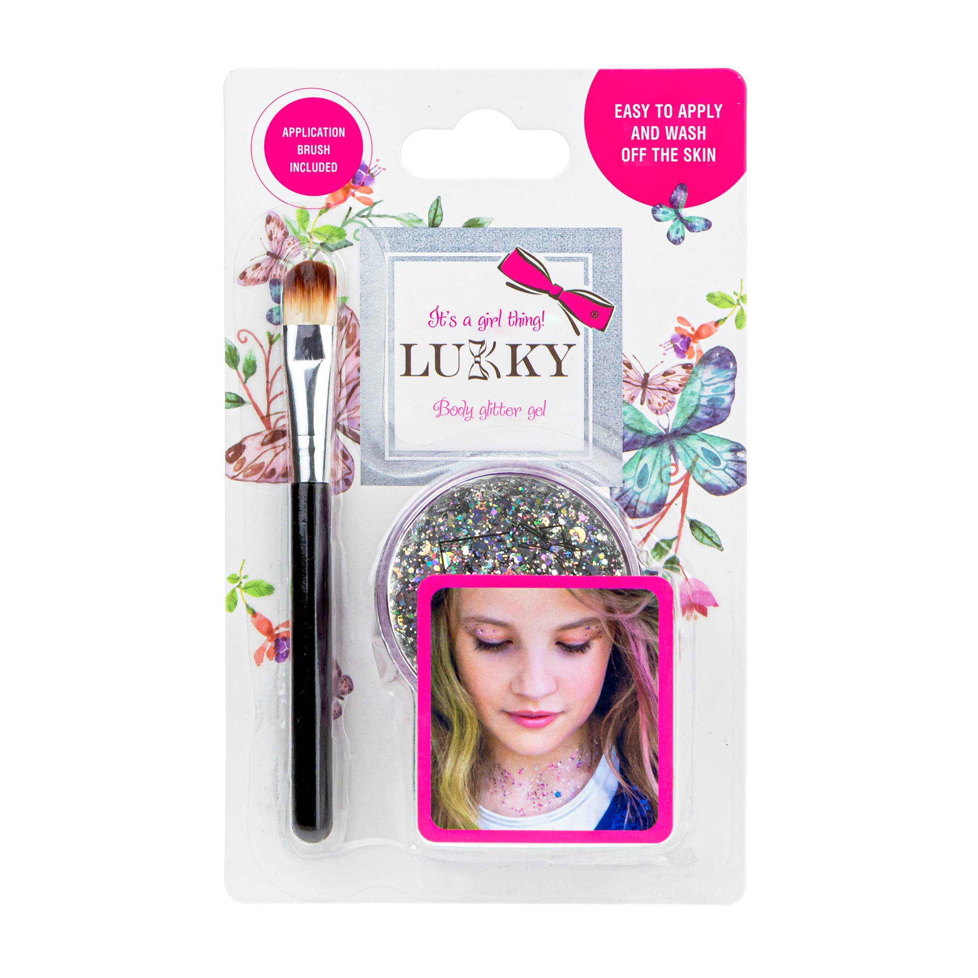 Gel body glitter pentru copii Lukky, argintiu, 1 bucata, 11926 - eMAG.ro