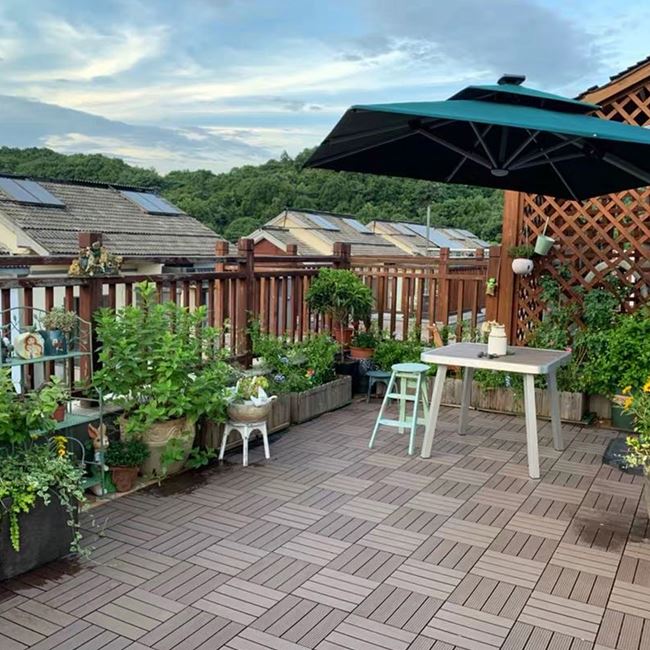 Podea de terasa, dock, material wpc, maro, 30x30cm - eMAG.ro