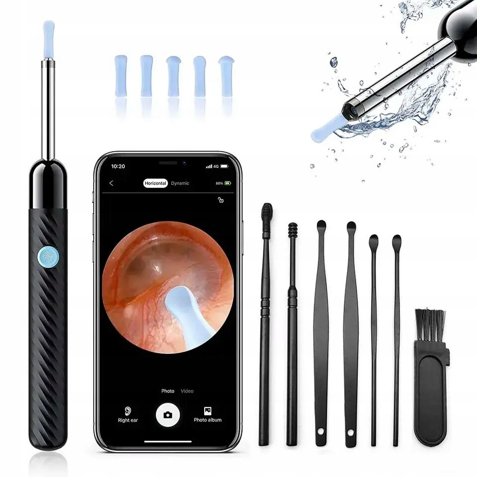 Otoscop digital, Inskam Wax Ear Cleaner, Pentru inspectarea/curatarea ...