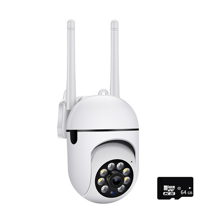 Интелигентна WIFI камера за наблюдение, Карта/Облачно съхранение 64GB ...