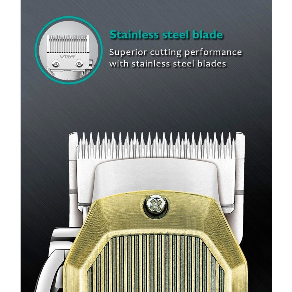 Set aparat de tuns profesional VGR, afisaj LED, 7500 rpm, carcasa metal ...