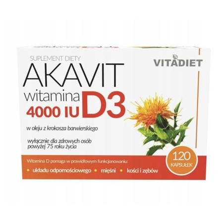 Supliment alimentar, VitaDiet AkaVit Vitamina D3 4000IU, 120 capsule ...