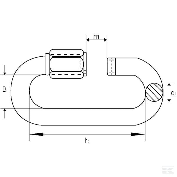 Carabina rapida cu piulita din otel zincat, Kramp, 10x20x69 mm - eMAG.ro
