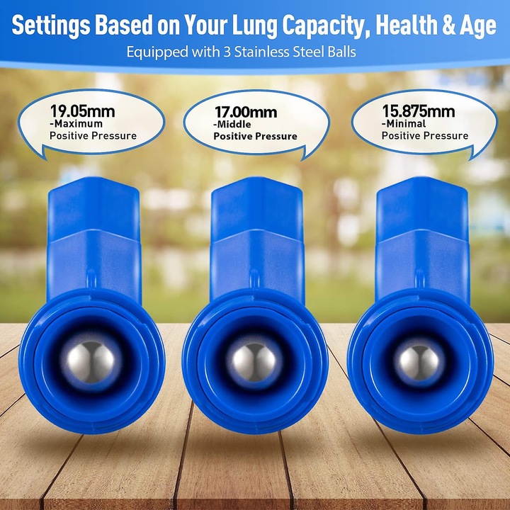 Dispozitiv antrenare plamani, Reglabil, Albastru - eMAG.ro