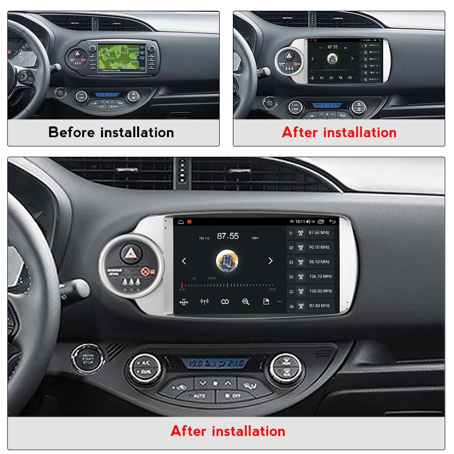Dedikált GPS Toyota Yaris 2012-2017, NAVI-IT, Android 13, Wireless ...