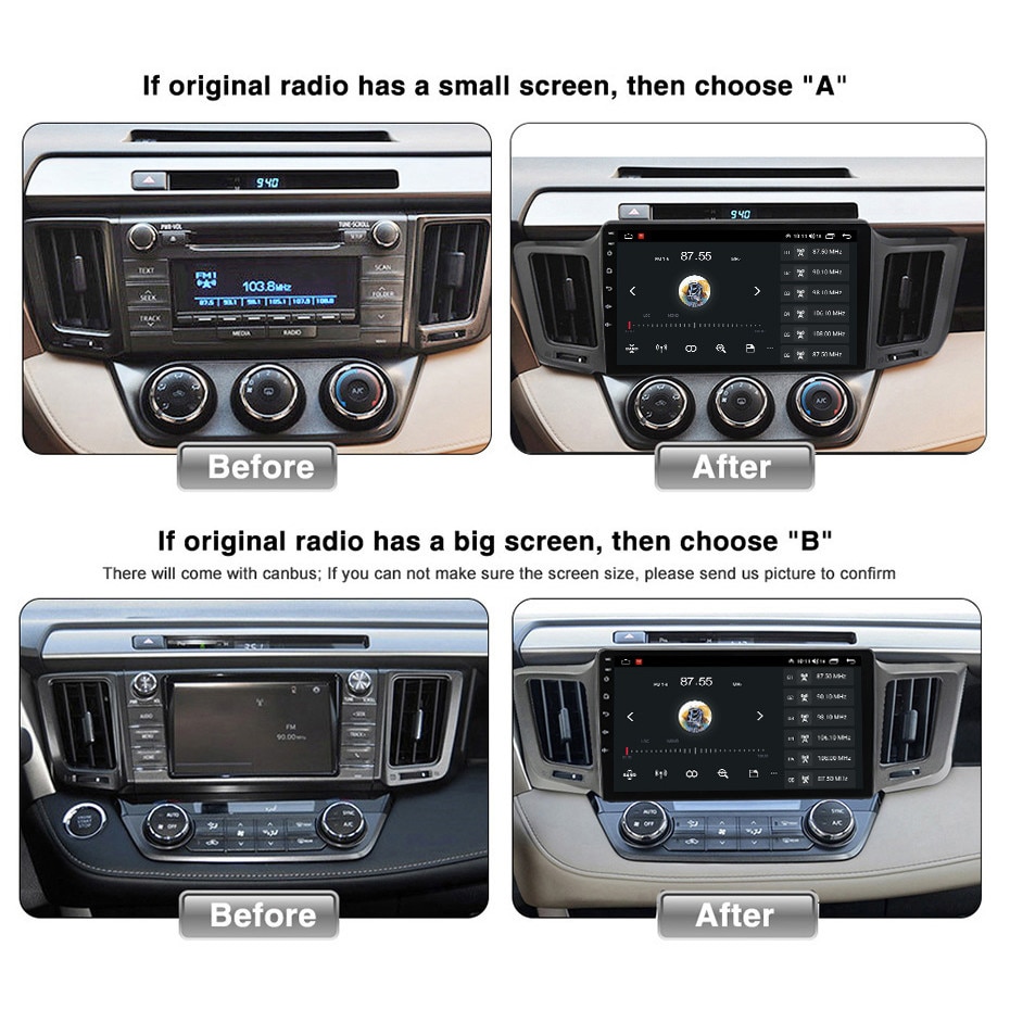 Navigatie dedicata Toyota RAV4 2012-2018, NAVI-IT, Android 13, Wireless ...