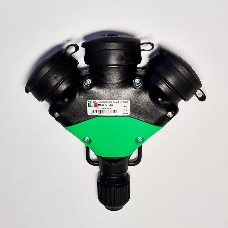 Priza Tripla Portabila Profi Cu Capac Si Protectie 16A IP44 Hi-Pro ...